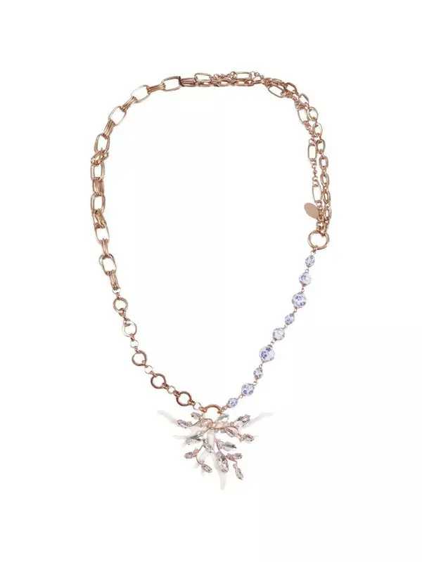 Max Mara Beaded Link Chain Necklace - Pink