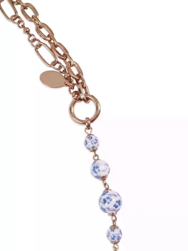 Max Mara Beaded Link Chain Necklace