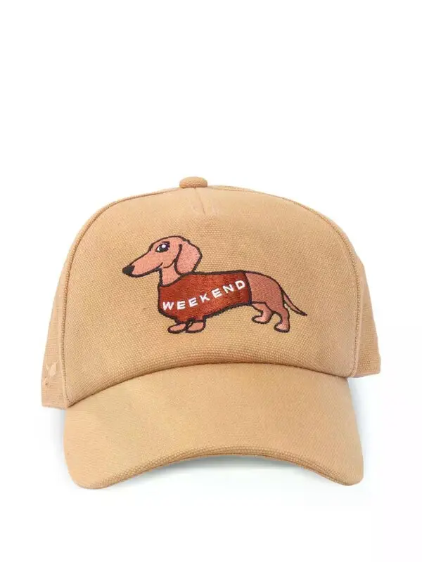 Max Mara Dog Embroidered Cap - Brown