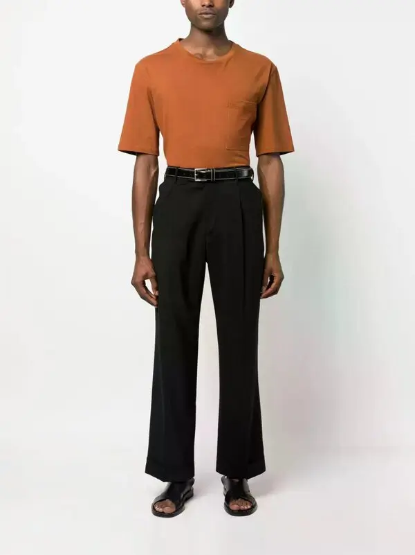 PT TORINO Tailored Straight-leg Wool Trousers - Black