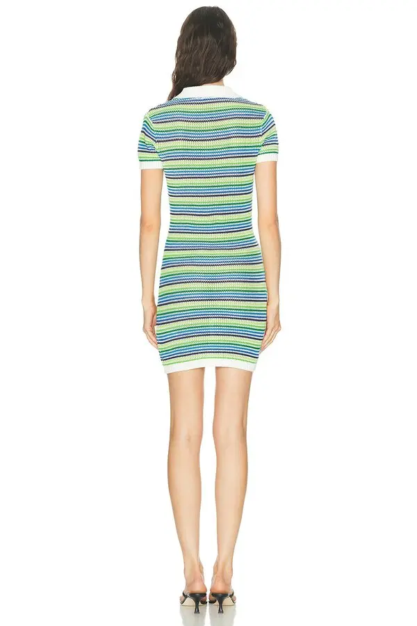 Casablanca Stripe Crochet Dress