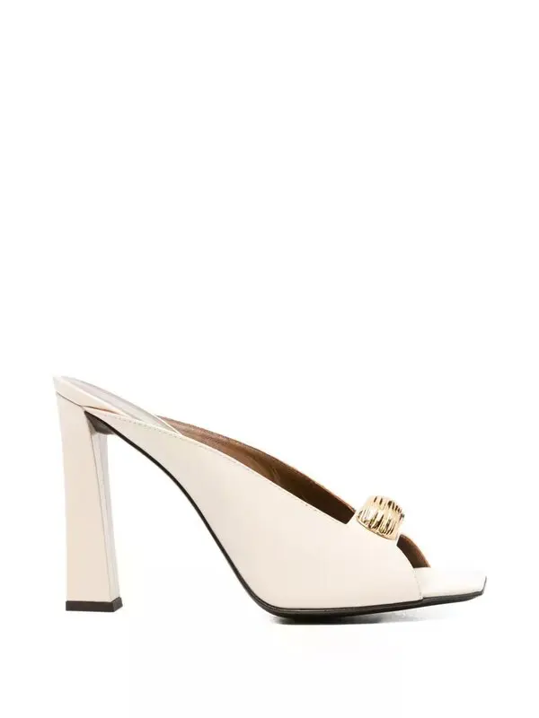 GIUSEPPE ZANOTTI Embellished Leather Sandals - Neutrals