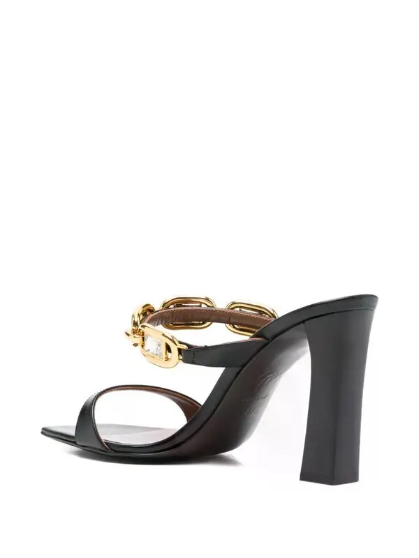GIUSEPPE ZANOTTI Chain Embellished Sandals - Black