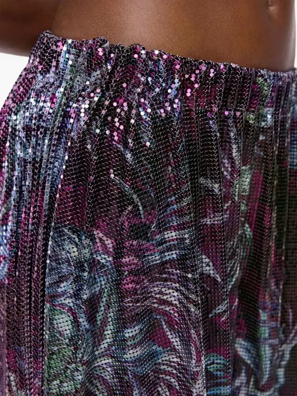 Rabanne Palm-tree Print Shorts
