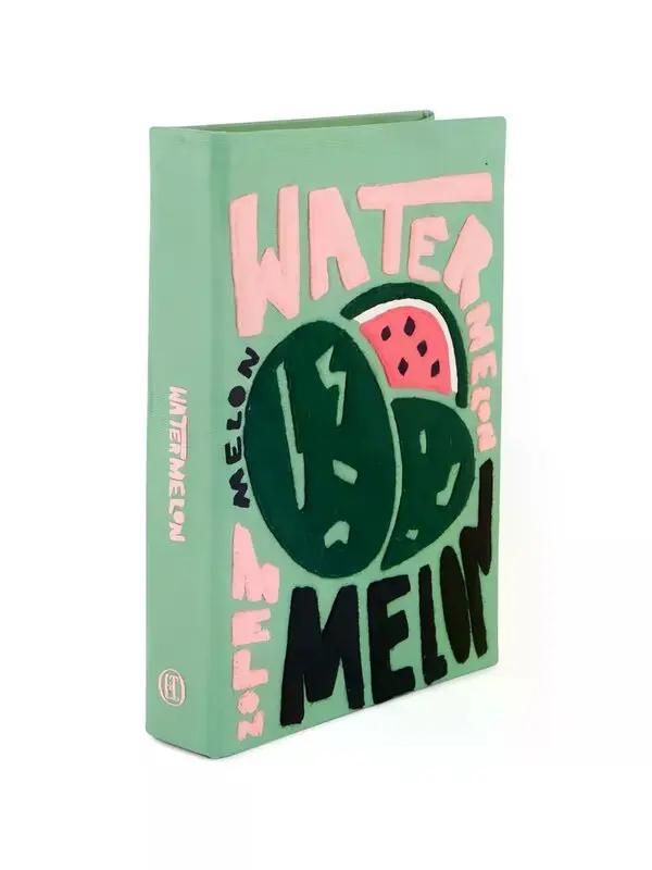OLYMPIA LE-TAN Fox & Velvet Watermelon Book Clutch - Green