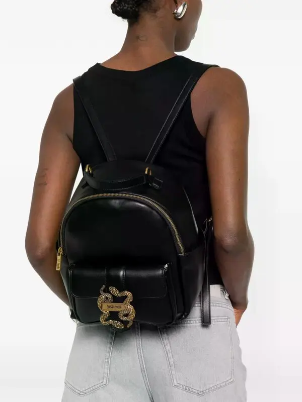 Just Cavalli Snake-appliqué Backpack