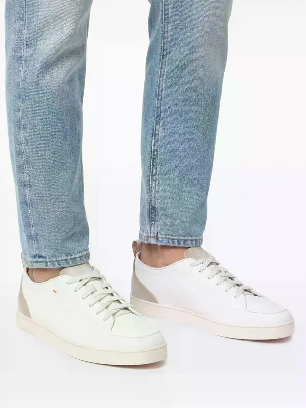 Santoni Lace-up Round Toe Sneakers