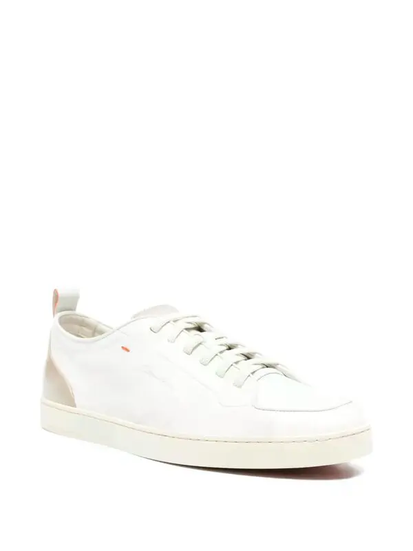 Santoni Lace-up Round Toe Sneakers