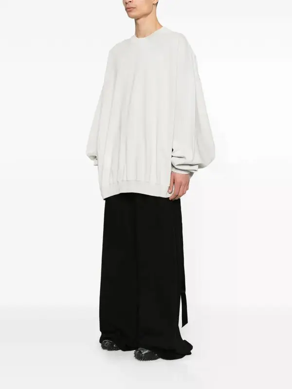 Rick Owens Hun Tie-detail Sweatshirt - Neutrals
