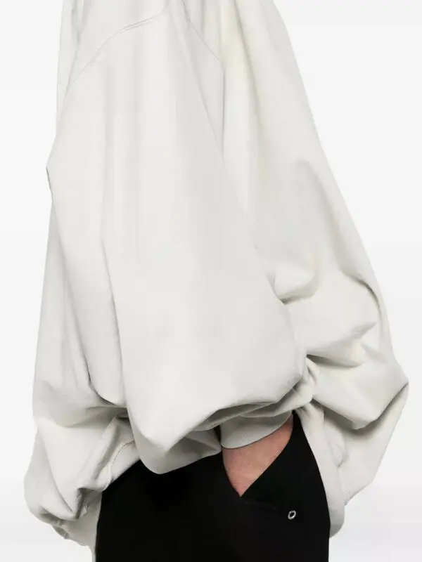 Rick Owens Hun Tie-detail Sweatshirt - Neutrals