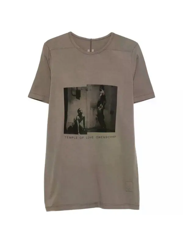 Rick Owens Level T Graphic-print Ribbon-detail T-shirt
