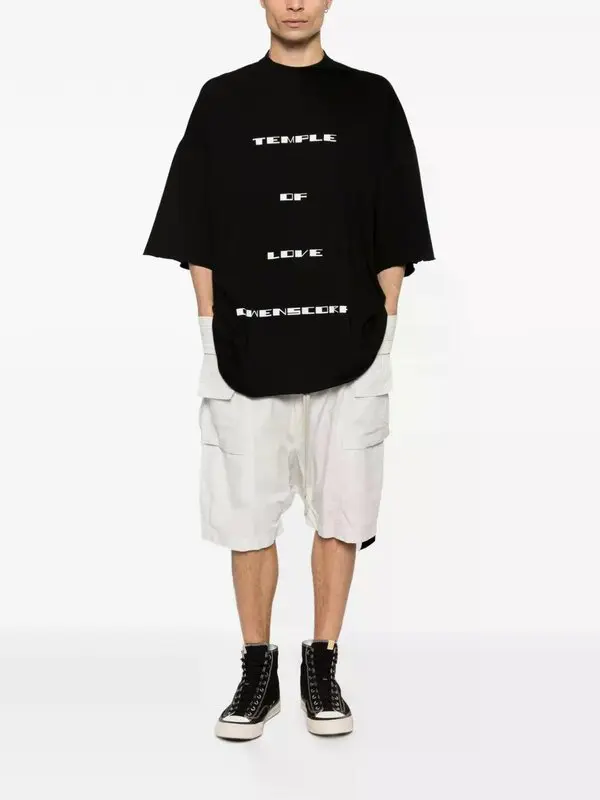 Rick Owens Tommy Text-print T-shirt - Black