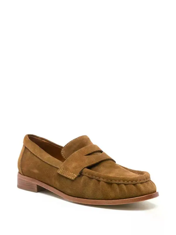STRATEGIA SHOES Suede Strap Loafers
