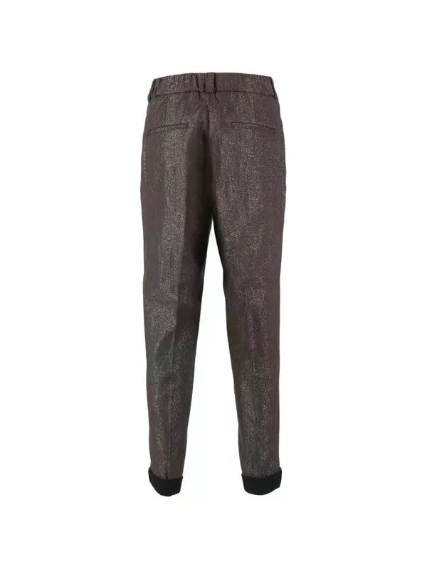 Peserico Cuffed Tapered Trousers - Brown