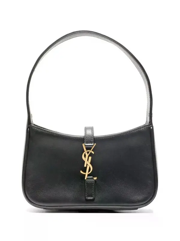 Saint Laurent Calf Leather Top Handle Bag - Black