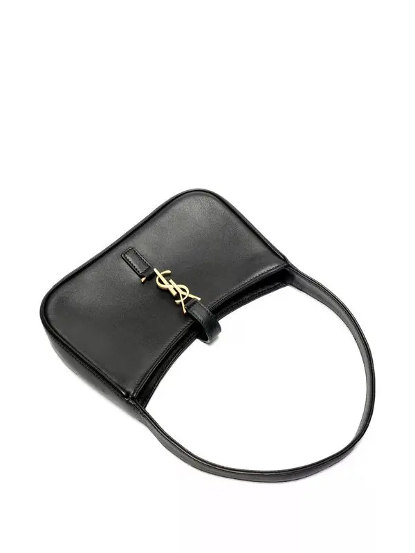 Saint Laurent Calf Leather Top Handle Bag - Black