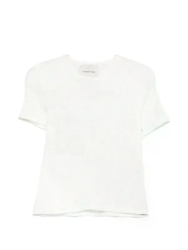 GONGDID DESIGN Textured T-shirt - White
