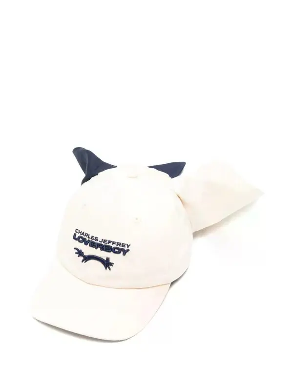 CHARLES JEFFREY Colour Block Bunny Cap - Neutrals