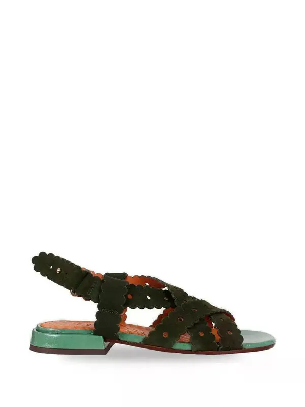 Chie Mihara Tyby Braided Flat Suede Sandals