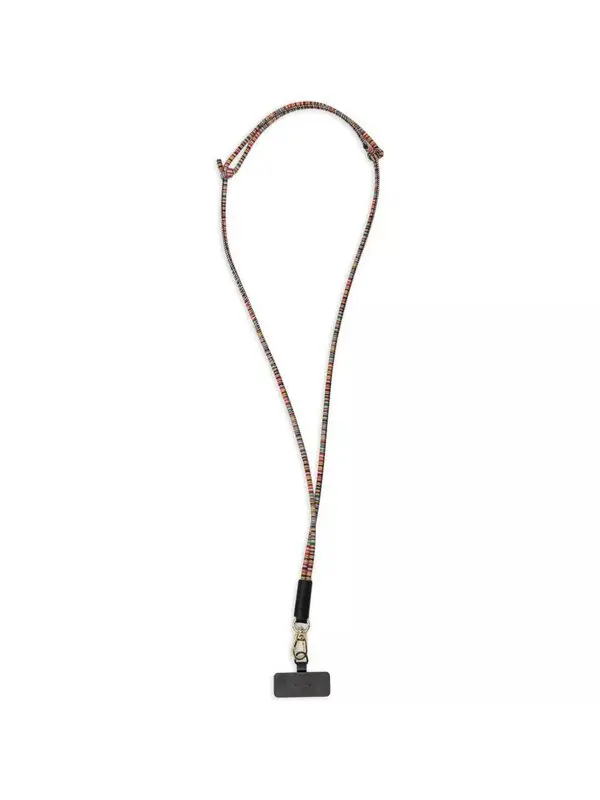 Paul Smith Striped Knotted Phone Strap - Red