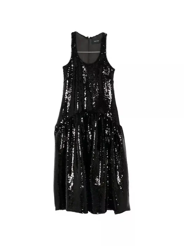 Simone Rocha Sequin-embellished Midi Dress - Black