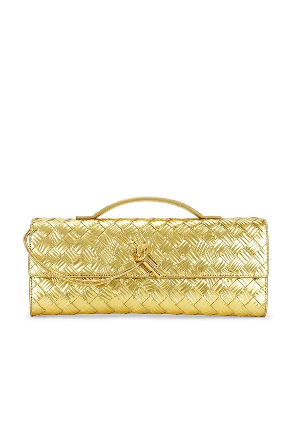 Bottega Veneta Andiamo Clutch - Gold