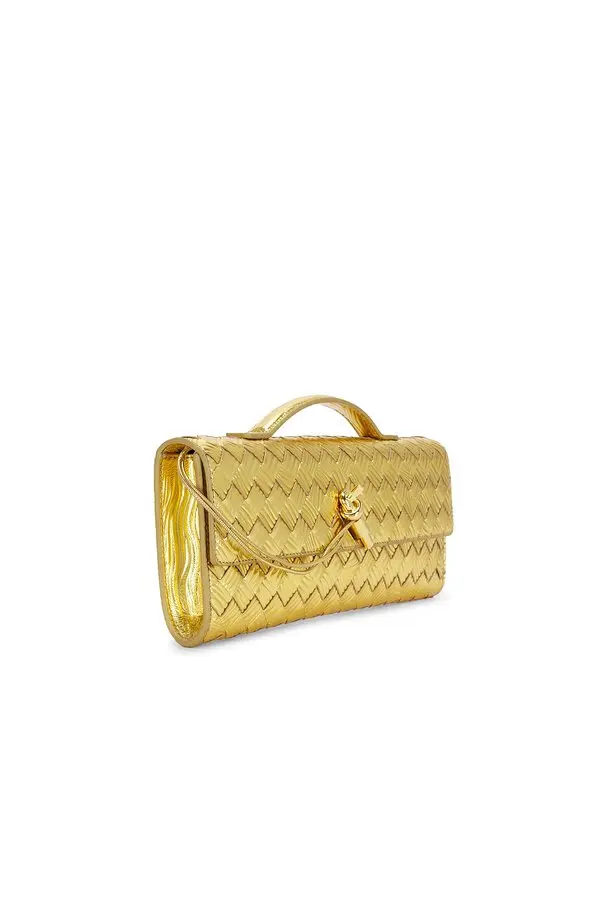 Bottega Veneta Andiamo Clutch - Gold