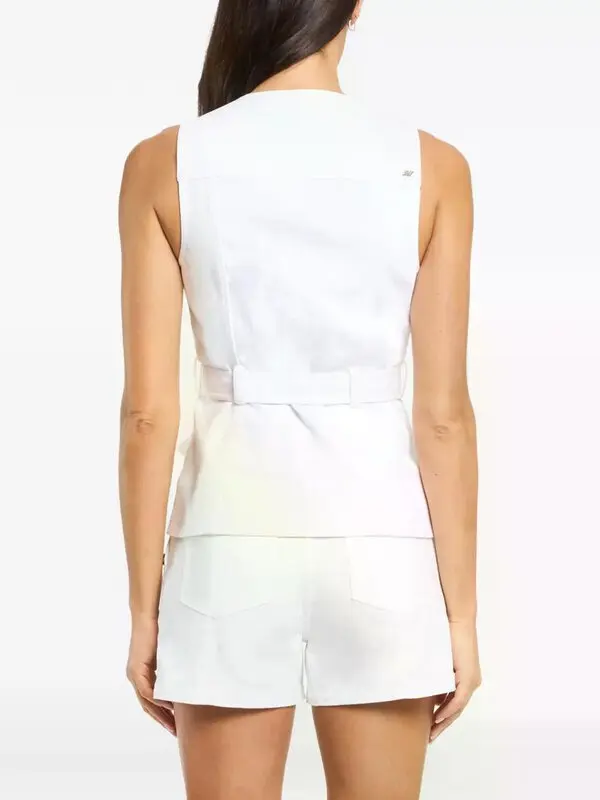 Cinq À Sept Button Belted Top