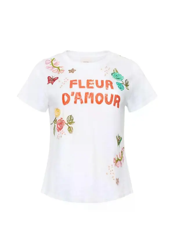 Cinq À Sept Fleur D'amour T-shirt - White