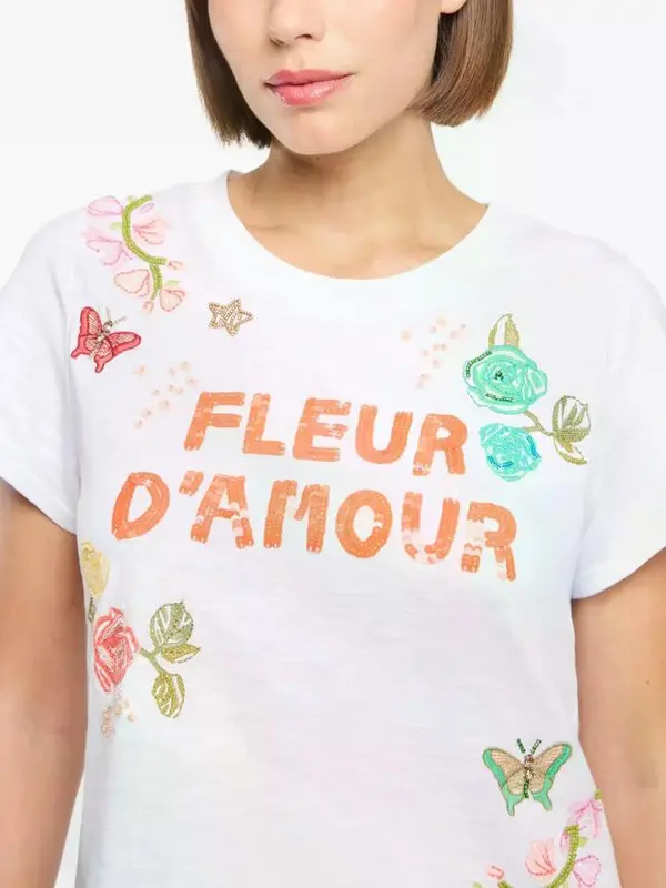 Cinq À Sept Fleur D'amour T-shirt - White