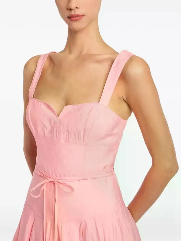Cinq À Sept Jerome Sweetheart-neck Midi Dress - Pink