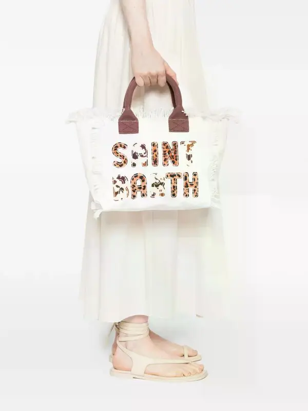 MC2 SAINT BARTH Fringed-detail Tote Bag - White