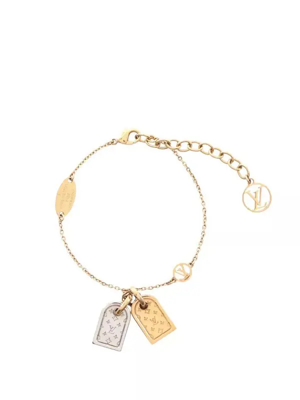 LOUIS VUITTON 2018 Nanogram Tag Charms Bracelet - Gold