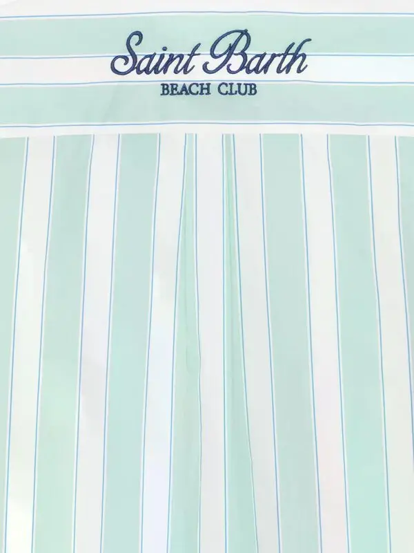 MC2 SAINT BARTH Striped Brigitte Shirt - Green