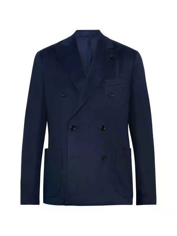 LARDINI Double-breasted Jacket - Blue