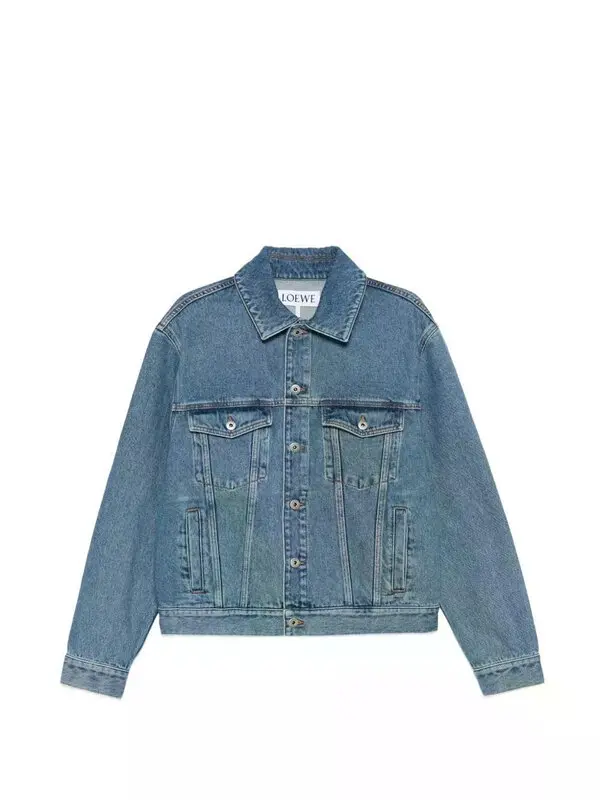 Loewe Denim Jacket With Button Flap Pockets - Blue