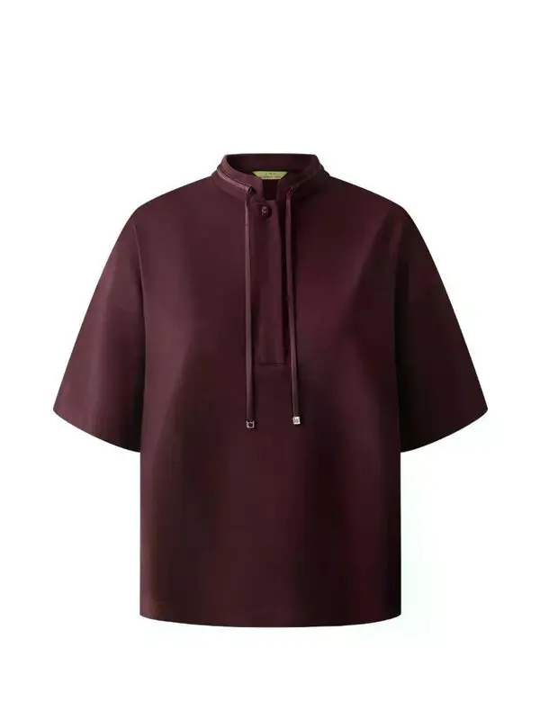 Shanghai Tang Tang Short-sleeve Top - Purple