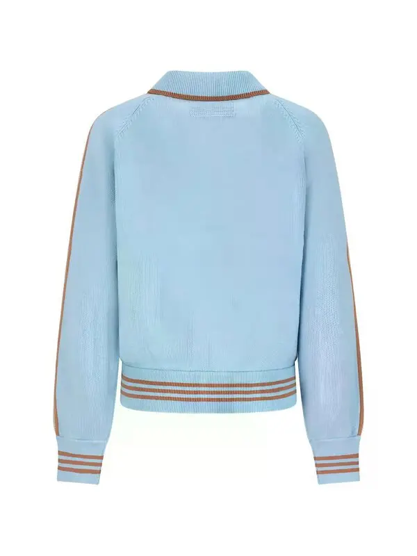 Guest In Residence Striped Button Cardigan