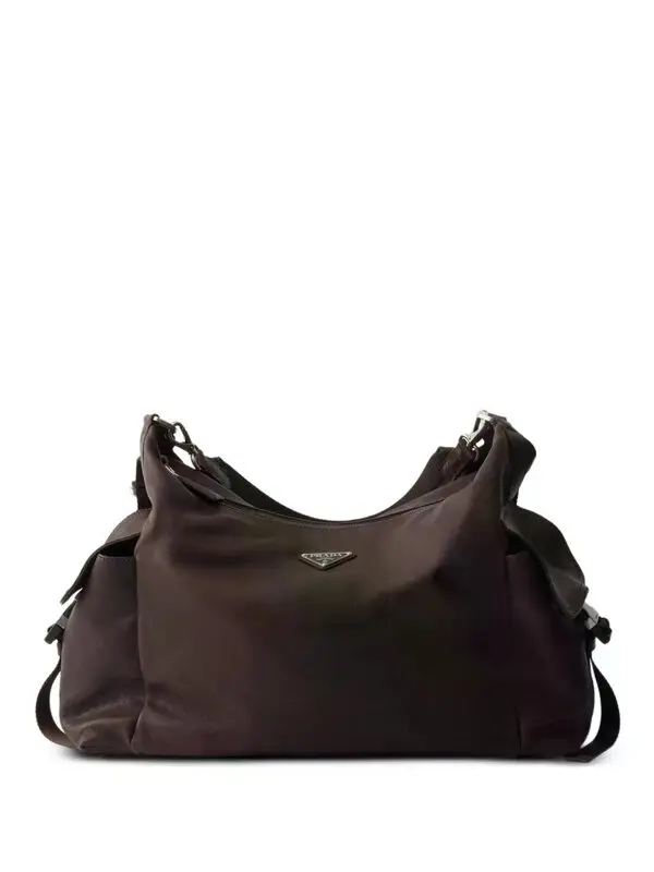 Prada Explore Leather Shoulder Bag - Brown