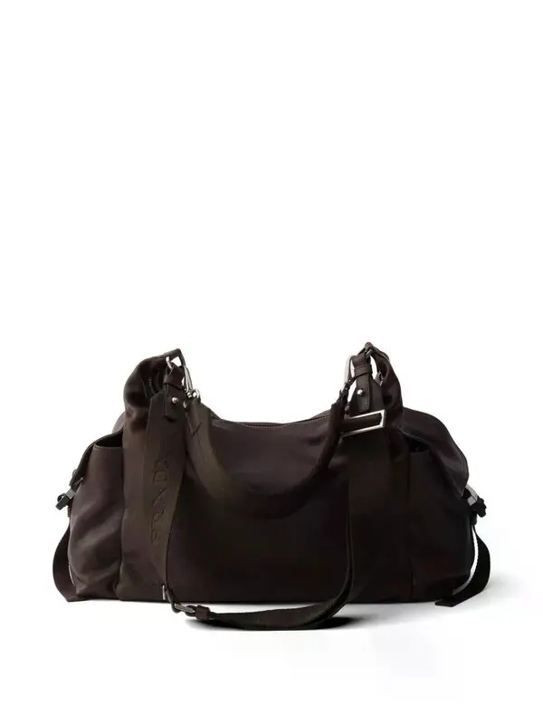 Prada Explore Leather Shoulder Bag - Brown