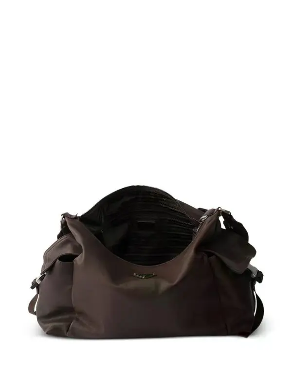 Prada Explore Leather Shoulder Bag - Brown