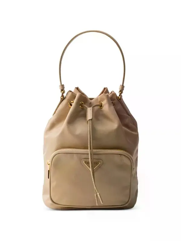 Prada Duet Re-nylon Bucket Bag - Neutrals