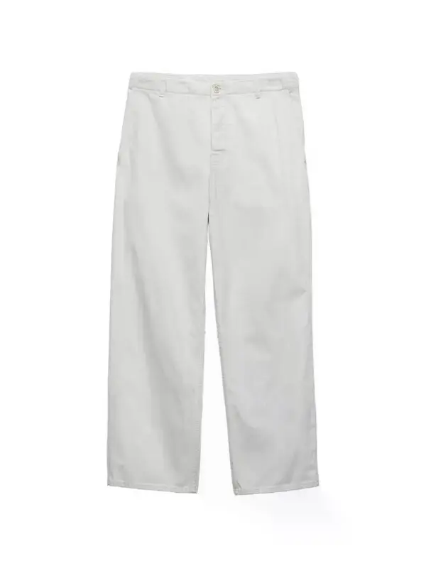 Prada Regular Bleached Denim Straight-leg Jeans - Blue