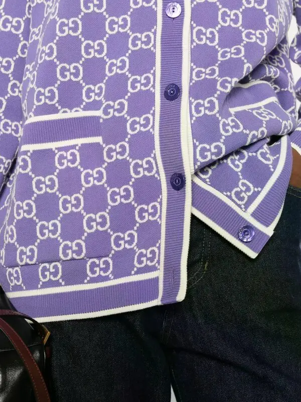 Gucci Monogram Pocket Cotton Cardigan