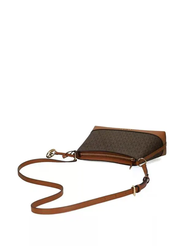 Michael Kors Logo Charm Monogram Crossbody Bag