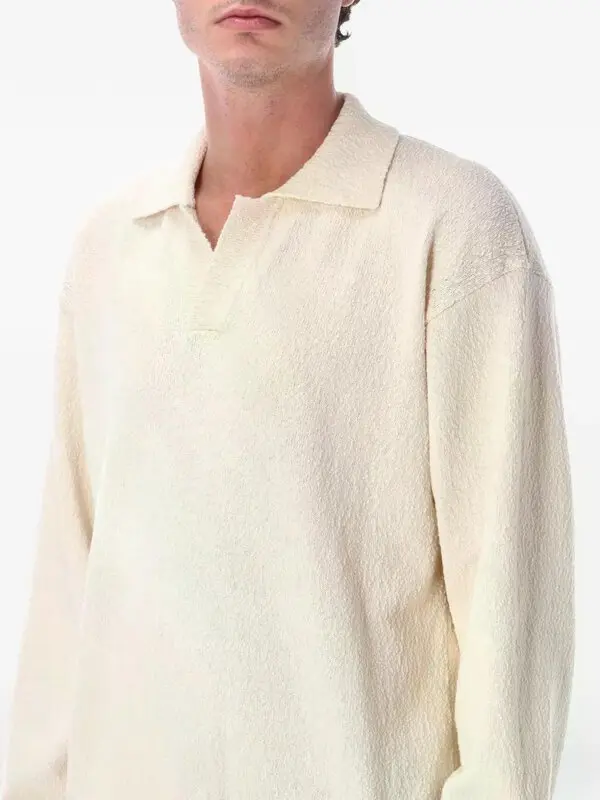 ROBERTO COLLINA Polo Collar Sweater - Neutrals