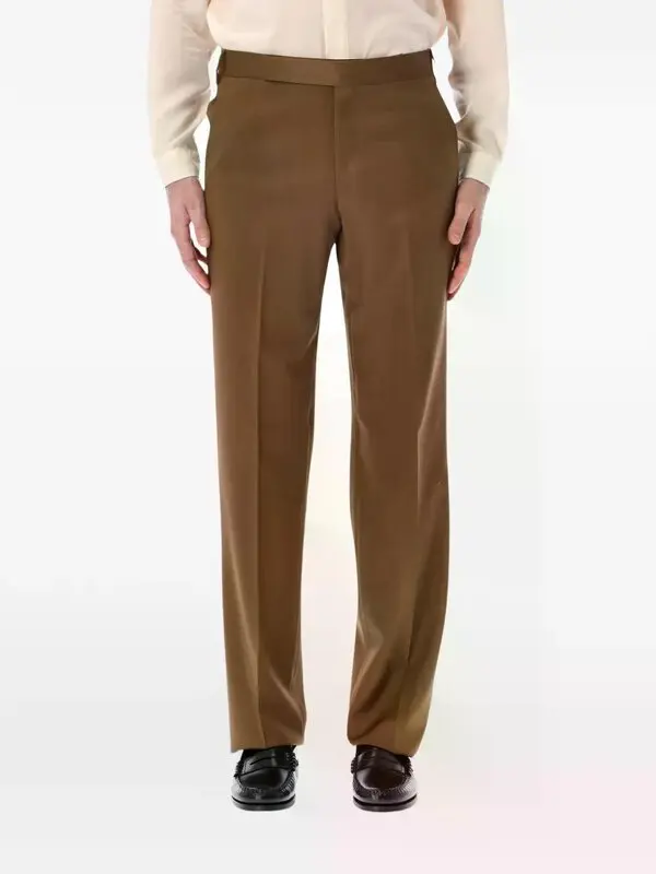 LARDINI Button-fastening Tailored Trousers - Brown