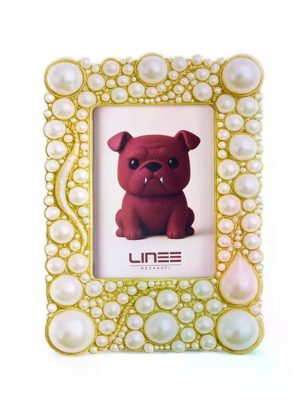 LINEE RECANATI Piclux Pearl-embellished Photo Frame - Gold