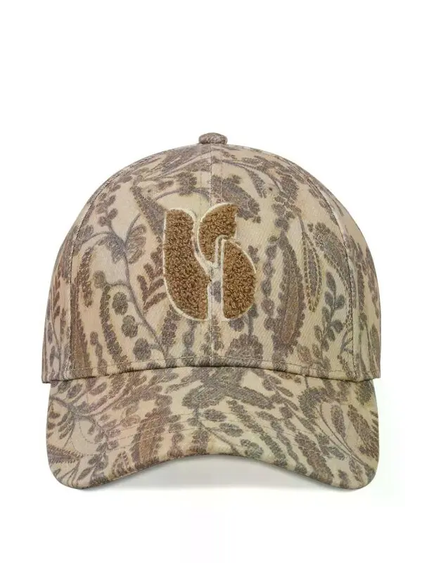Ba&sh Hari Floral Embroidered Cap - Neutrals
