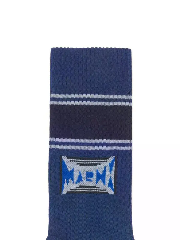 Marni Cotton Jacquard Logo Socks